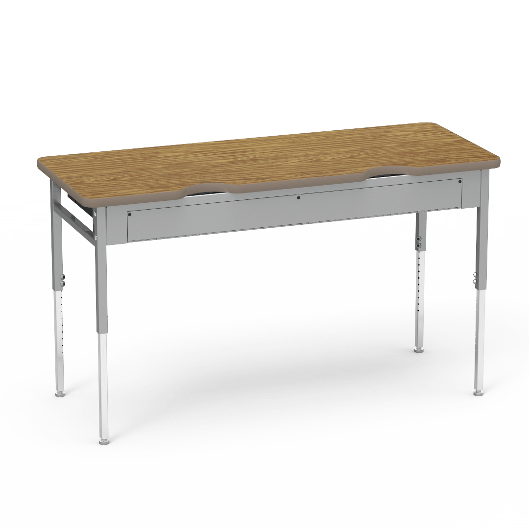 Hinged Wire Trough Series Technology Table 24" x 60" Top - Virco