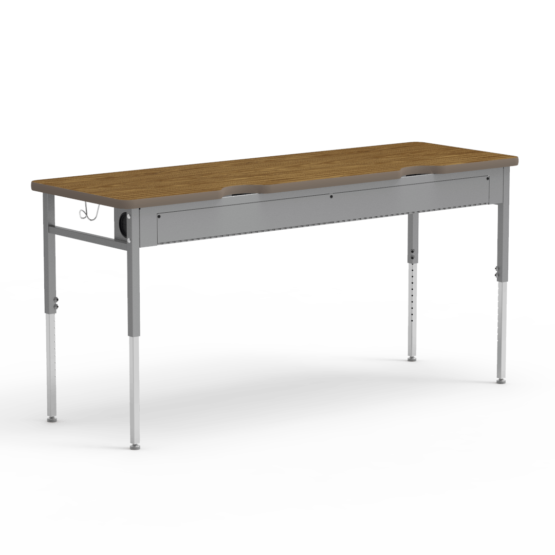 Hinged Wire Trough Series Technology Table 24" x 72" Top - Virco